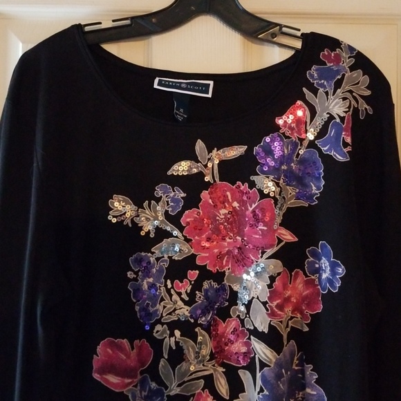 Karen Scott | Tops | Karen Scott Xl Long Sleeve Scoop Neck Tunic Shirt ...